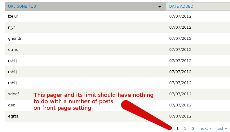 Pagination limit configuration change in core modules. [#1424262] | Drupal.org